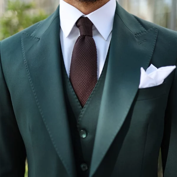 Mens Tuxedo Green Three Piece Suit | Three Piece Wedding Suit