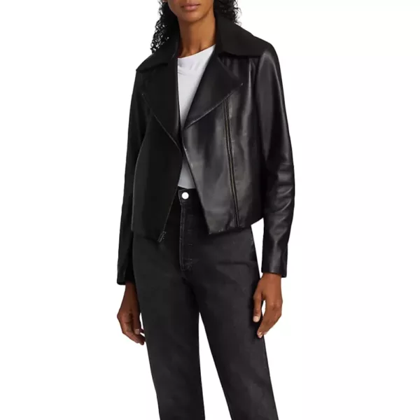 Madison Black Leather Moto Jacket | USA Leather Jackets