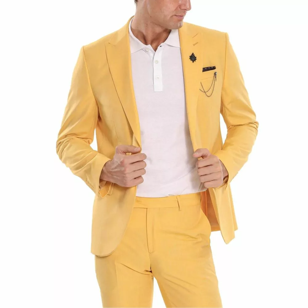 Men's Formalwear 2 Piece Yellow Tuxedo | Tuxedo For Men