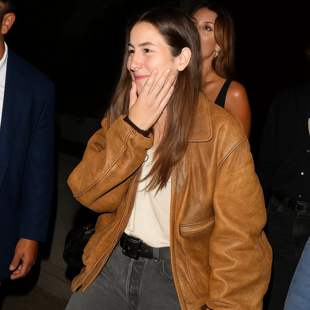 LA 2025 Alana Haim Brown Leather Jacket | Shop With Confidence