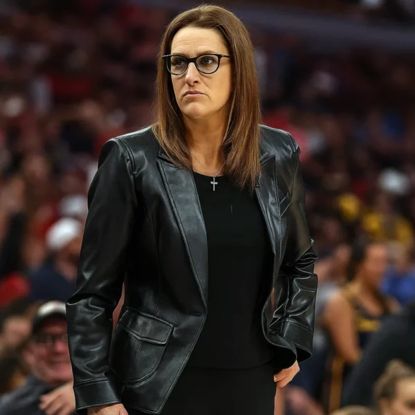 Indiana Fever Stephanie White Leather Jacket | Free Shipping