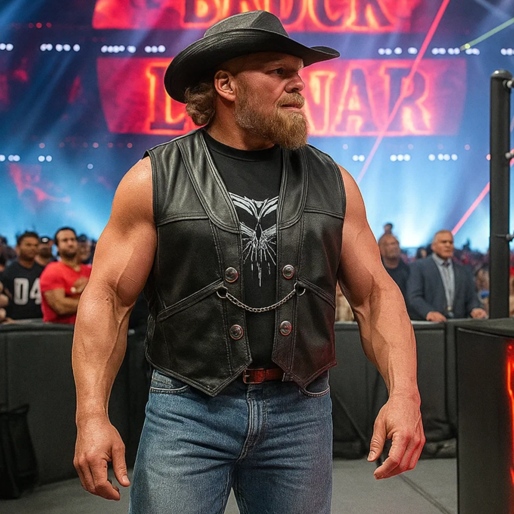 Brock Lesnar WWE SummerSlam 2025 Black Vest | Free Shipping