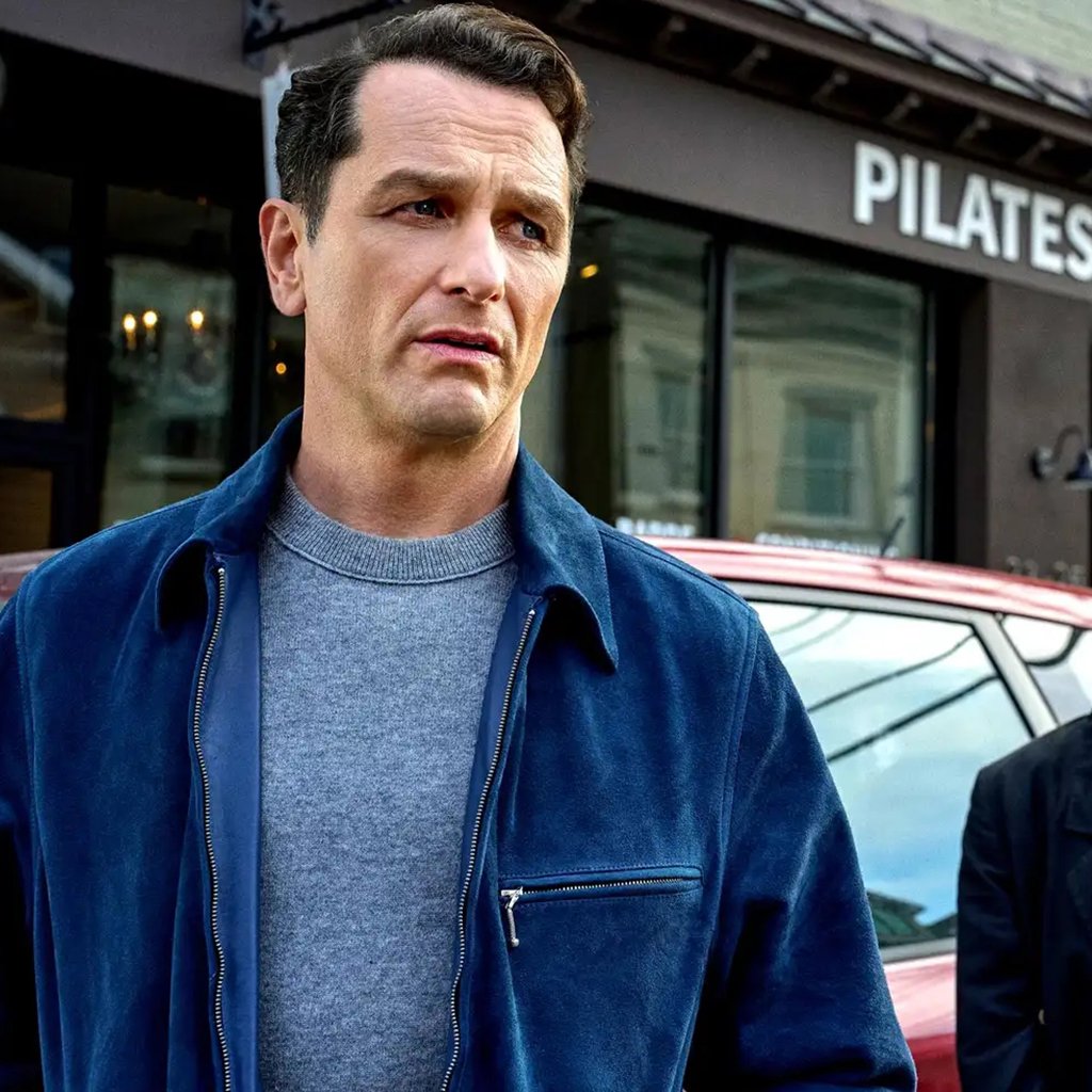 Matthew Rhys The Beast in Me S01 Suede Jacket | Shop Now