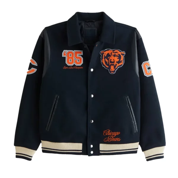 1985 Chicago Bears Blue Varsity Jacket | Chicago Bears Jacket